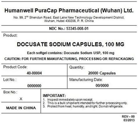 Ndc 53345 008 Docusate Sodium Capsule Liquid Filled Oral Label