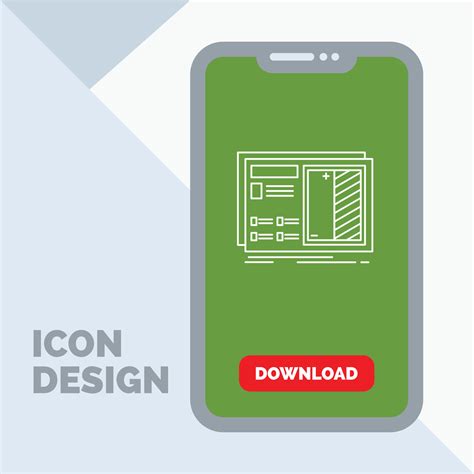 Blueprint Design Drawing Plan Prototype Line Icon In Mobile For Download Page 13032030