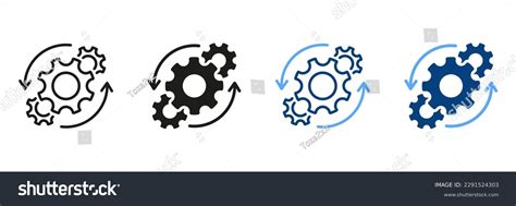 Workflow Cog Wheel Symbol Pictogram Circle Stock Vector Royalty Free 2291524303 Shutterstock