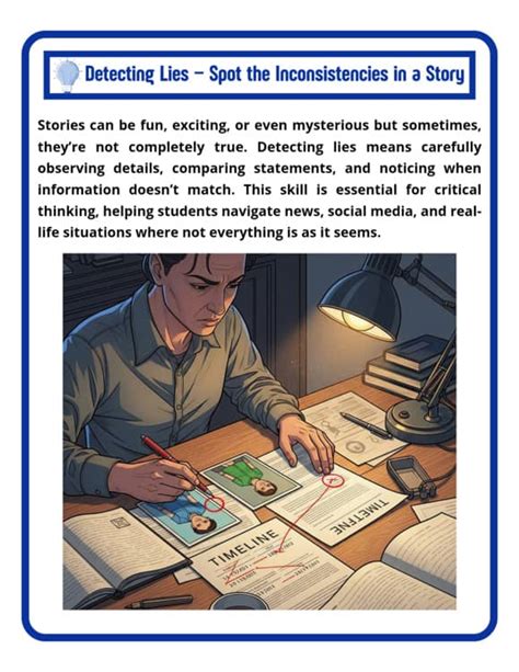 Detectingliesspot Inconsistencies In A Storycritical Thinkingdetectiveskills