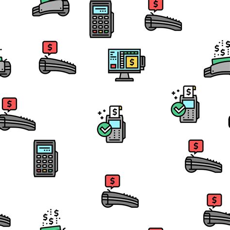 Pos Terminal Device Vector Seamless Pattern 10142510 Vector Art At Vecteezy