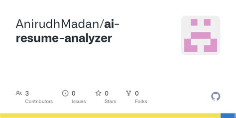 Github Anirudhmadanai Resume Analyzer · Github