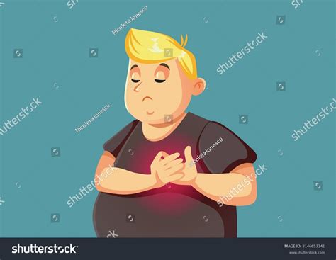 Overweight Man Having Heart Attack Over 1 Royalty Free Licensable