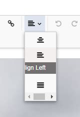 Hovering Over Alignment Button Options Produces Z Index Related Issue