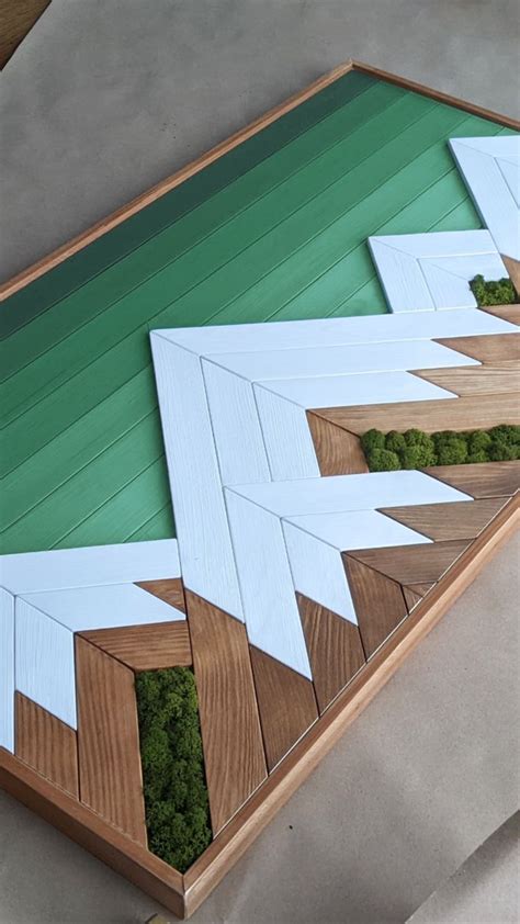 Деревянное панно со мхом🌿 в 2024 г Декор деревянных стен Дизайн изделий из дерева Деревянные
