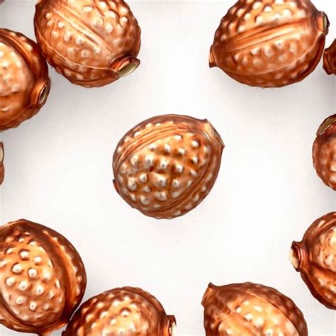 2 Extra Large Fancy Matte Brown Walnut Beads 1 14 ~ Czech Republic