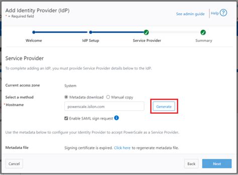Onefs Webui Single Sign On Configuration And Deployment Dell Technologies Info Hub