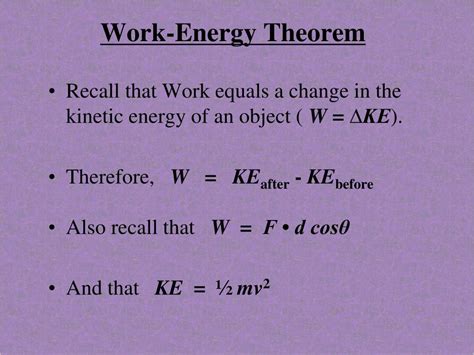 Work Energy Theorem Worksheet Printable Word Searches