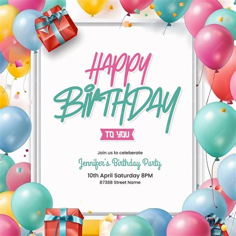 Premium Psd Birthday Party Invitation Flyer Template