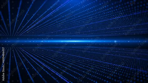 Technology Digital Blue Cyberspace With Digital Data Network Connection Hight Speed Circuit