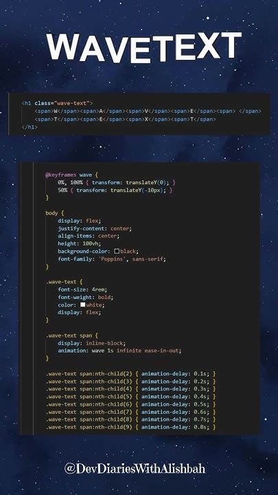 Wave Text Animation With Only Css Cool Css Text Animation Youtube