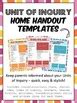 PYP IB Unit Of Inquiry Parent Communication Templates By England Designs