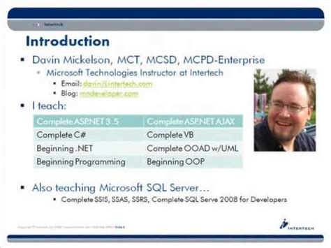 Intertech ASP NETMVC Training Part 1 YouTube