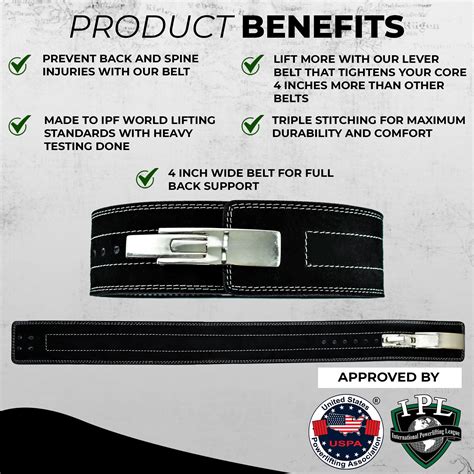 Flexz Fitness Lever Weight Lifting Belt Leather 10mm