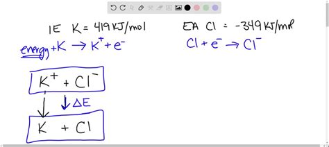 Solved The First Ionization Energy Of Potassium Is 419 Kj Mol 1 The