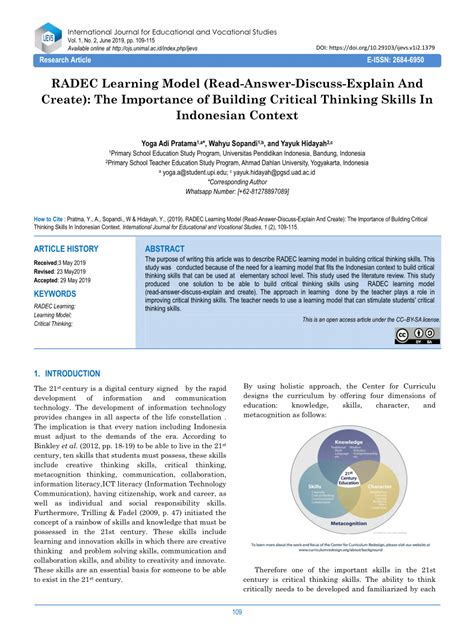 Pdf Radec Learning Model Read Answer Discuss Explain And Create The Importance Of Building