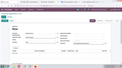 Purchase Agreements In Odoo 15 Creating Odoo Purchase Agreements