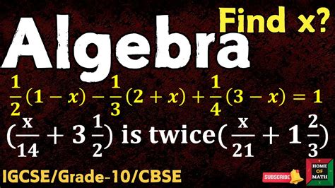 Simplify Algebraic Expressions Igcse Grade 10 Cbse Youtube