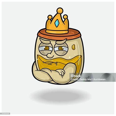 Honey Mascot Character Cartoon With Jealous Expression For Brand Label