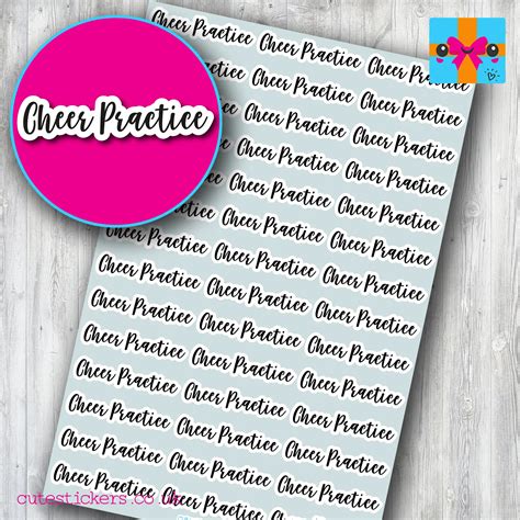 Cheer Practice Planner Stickers Cute Stickers
