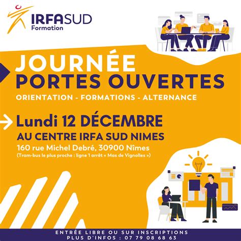 Journée Portes Ouvertes de l'IRFA Sud de NÎMES - Agenda Emploi LR