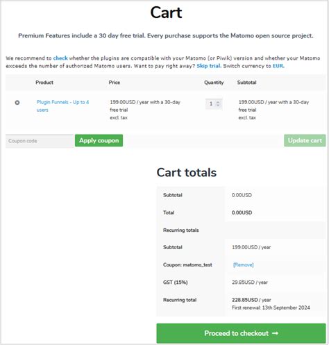 How To Free Trial And Purchase Matomo Premium Features Faq Plugins And Themes Matomo