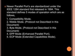Parallel Port Programming PPTX