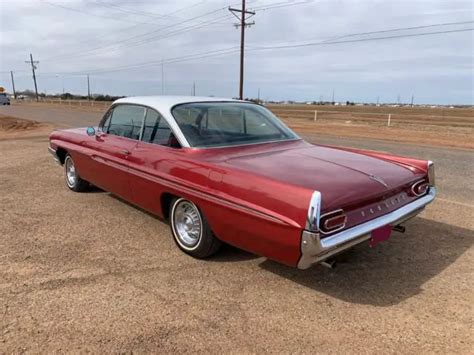 1961 Pontiac Catalina Coupe Red Rwd Automatic Bubble Too For Sale