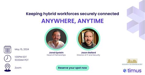 Timus Networks On Linkedin Msp Cybersecurity Webinar Ztna Hybridwork Remotework…