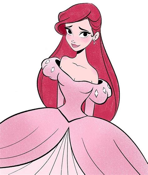 Ariel Pink Dress Drawing