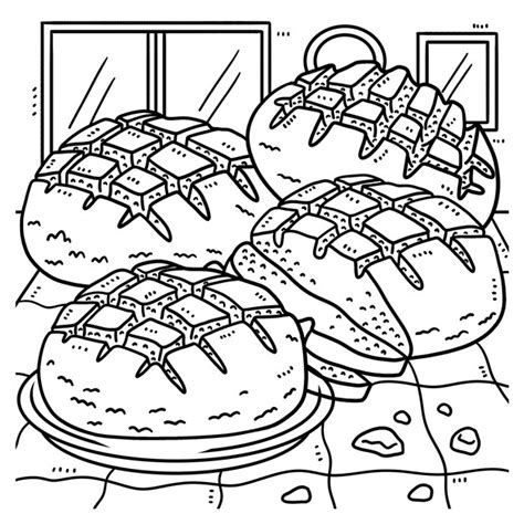 Bread Coloring Page