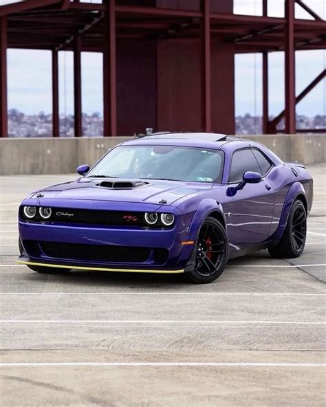 Purple Hellcat Muscle Car