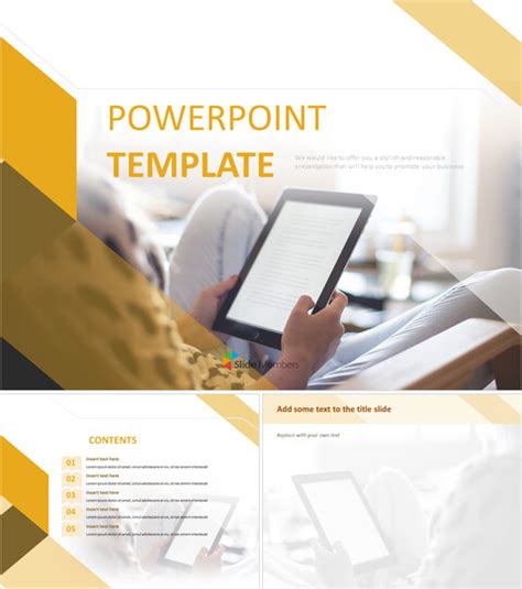 Reading Books On E Book Free Powerpoint Sample