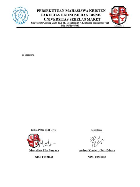 Surat Peminjaman Pmku Pdf