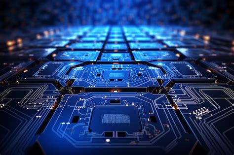 Premium Photo Circuitry Background With Digital Waveforms