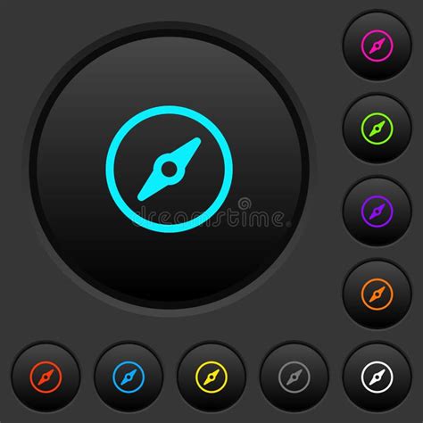 Compass Buttons Stock Vector Illustration Of Shadow 9333507