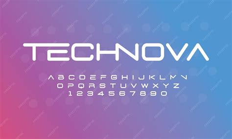 Futuristic Font Alphabet Letters Abstract Technology Space Font And