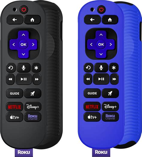 [2 Pack] Wadvcu For Roku Voice Remote Pro 2nd Ed Edition Silicone Remote Case Cover
