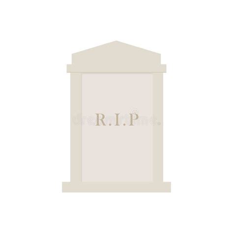 Ancient Headstone Flat Design Vector Illustration Vector Flat Style