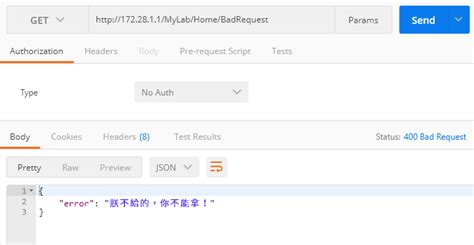 ASP NET MVC 回傳 400 Bad Request 並附加錯誤訊息 黑暗執行緒