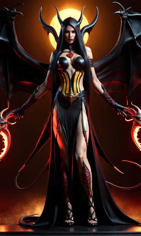 Sexy Female Naked Demon Nun With Long Black Hair By Husk69 On Deviantart