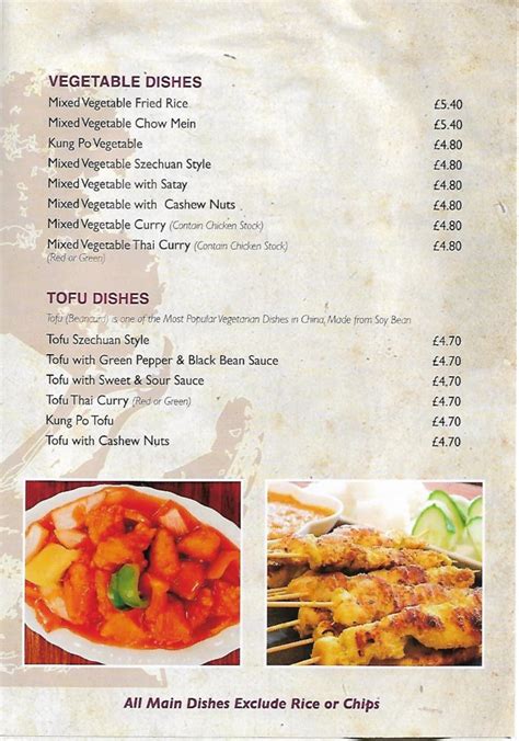 Menu At Sen Lin Fast Food Carluke