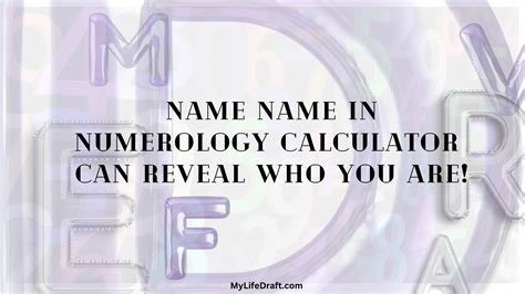 What Is A Name In Numerology Calculator — Mylifedraft