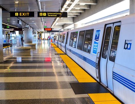Bart Train At The San Francisco Airport Editorial Image Image Of