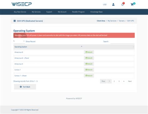 Ovh Vps Automation Marketplace Wisecp