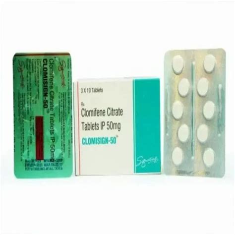 50mg Clomifene Citrate Tablets Packaging Type Strip Packaging Size