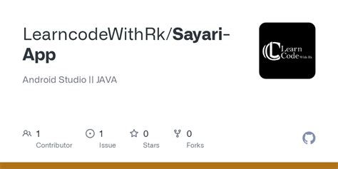 GitHub LearncodeWithRk Sayari App Android Studio JAVA