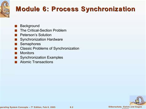 Chapter 6 Process Synchronization Ppt