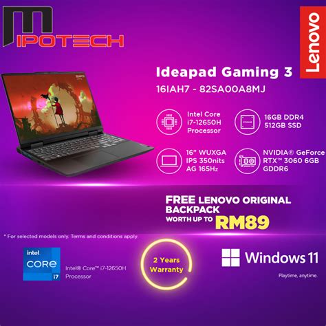 Lenovo Ideapad Gaming Iah Sa A Mj Wuxga Hz Ips Gaming Laptop I H Gb