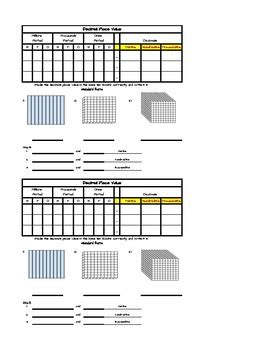 Decimal Place Value Interactive Notebook Sheet By Courtney Henry